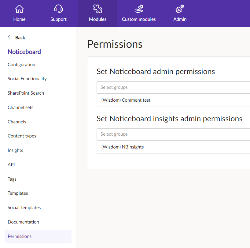 The Noticeboard module – Knowledge Base